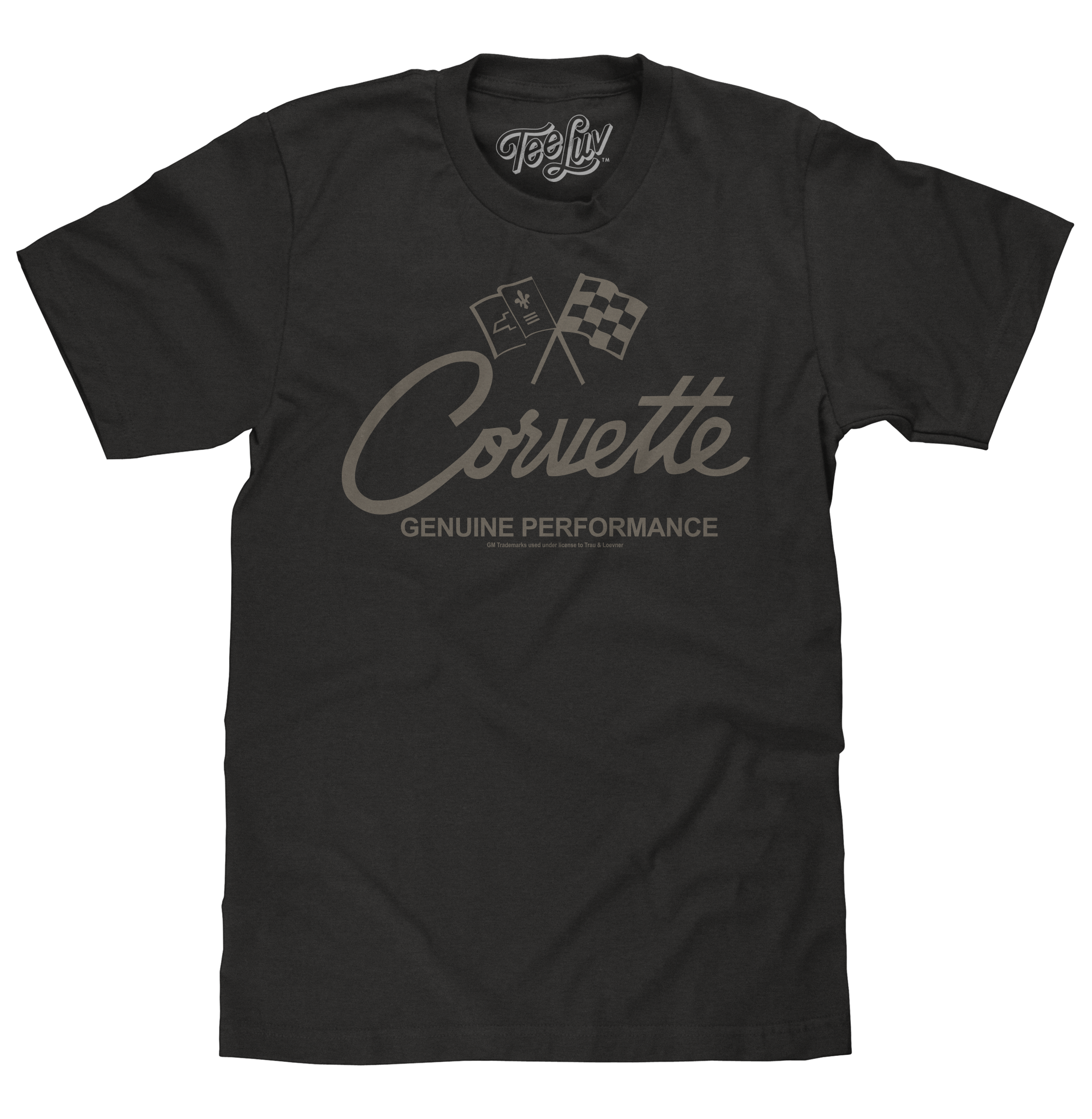 Chevy Corvette Genuine Performance Crossed Flags T-Shirt - Black ...